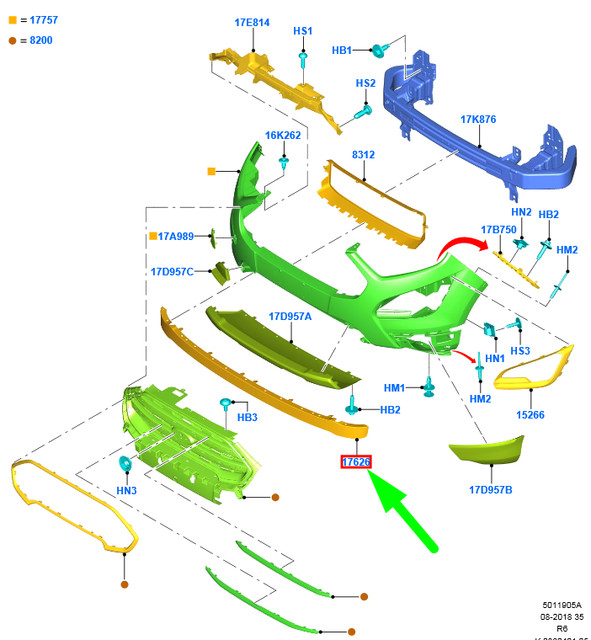 NEU FORD ECOSPORT MK2 VORDERE STOßFÄNGERLEISTE STREIFENPLATTE 2272345 ...