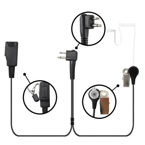5PCS Earpiece Headset Mic 2-Pin For CP200 BPR40 GP68 GP88 RDU2080D ...