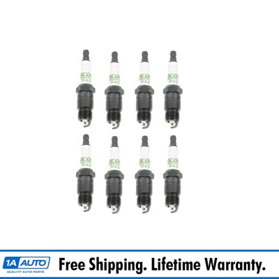 AC DELCO R43TS Spark Plug 8 Piece Set Kit for Chevy Ford GMC Pickup ...