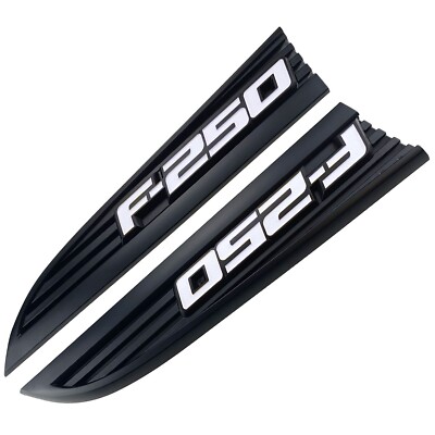 For 2011-2016 F250 Superduty Emblems Side Fender Badge Black White | eBay