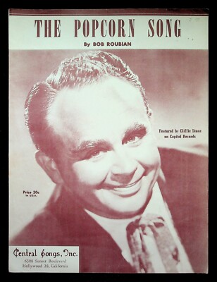 Sheet Music THE POPCORN SONG::Cliffie Stone ©1955 | eBay