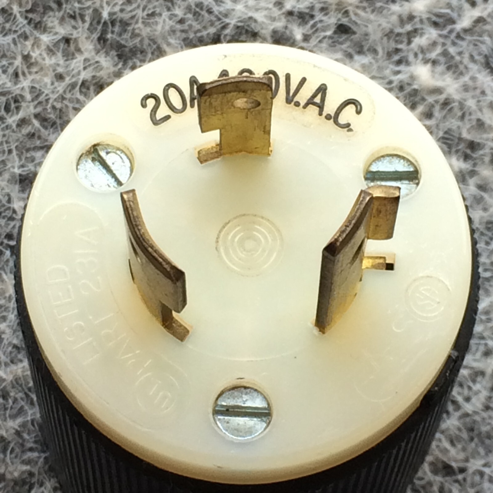 Hubbell 231A Twist-Lock Turn & Pull Male Receptacle Plug 20A 480V 3Ø ...