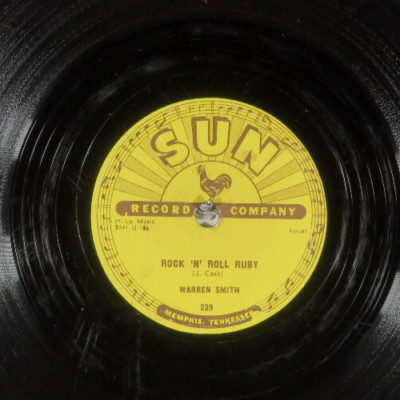 78 RPM -- Warren Smith, Sun 239 "Rock 'N' Roll Ruby", E-/E Rockabilly ...
