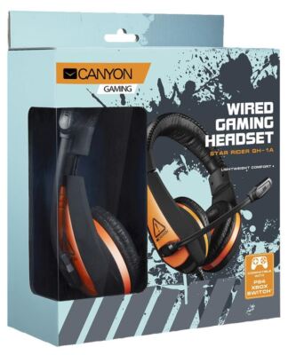CANYON - Star Raider Stereo Gaming Headset, Black / Orange | eBay