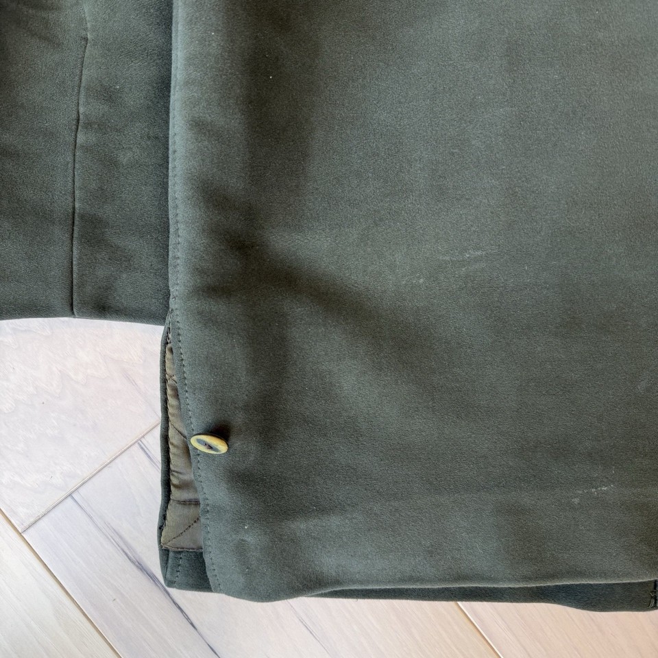 Vintage Cortefiel Coat 38 Green Made in Spain Fur Lined Heavy Outerwear ...