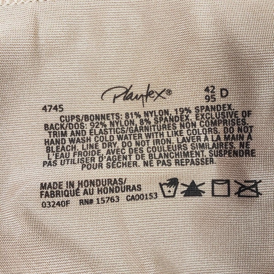 Playtex 18 Hour Ultimate Lift Support Bra Womens 42D Nude Wirefree Full ...