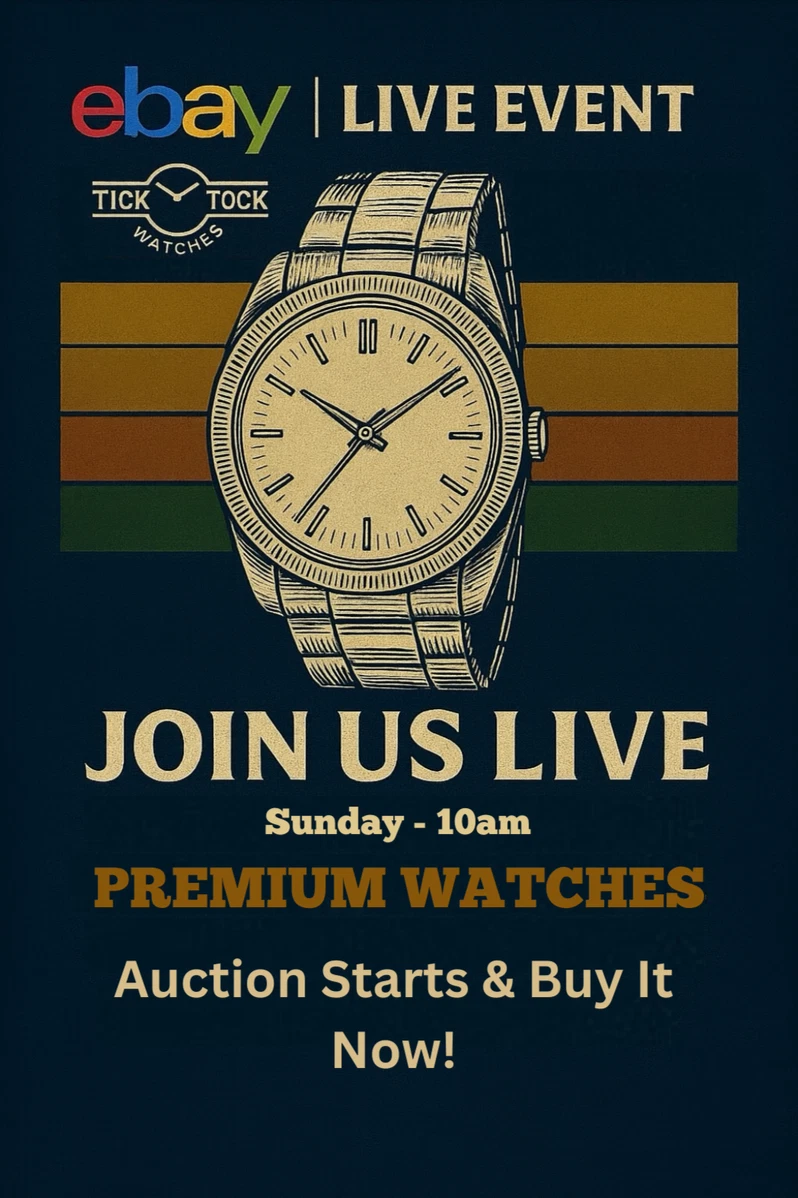 Vintage Watch Sale £9.99 Auction Starts & Buy It Now! - eBay Live