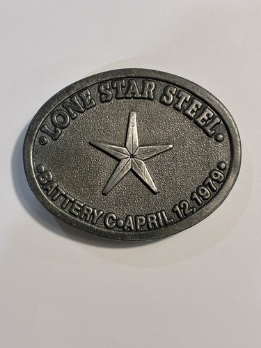 Vintage Lone Star Steel * Battery C * April 12, 1979 Belt Buckle ...