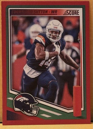 2025 Score Football Courtland Sutton Red Border Parallel Denver Broncos ...