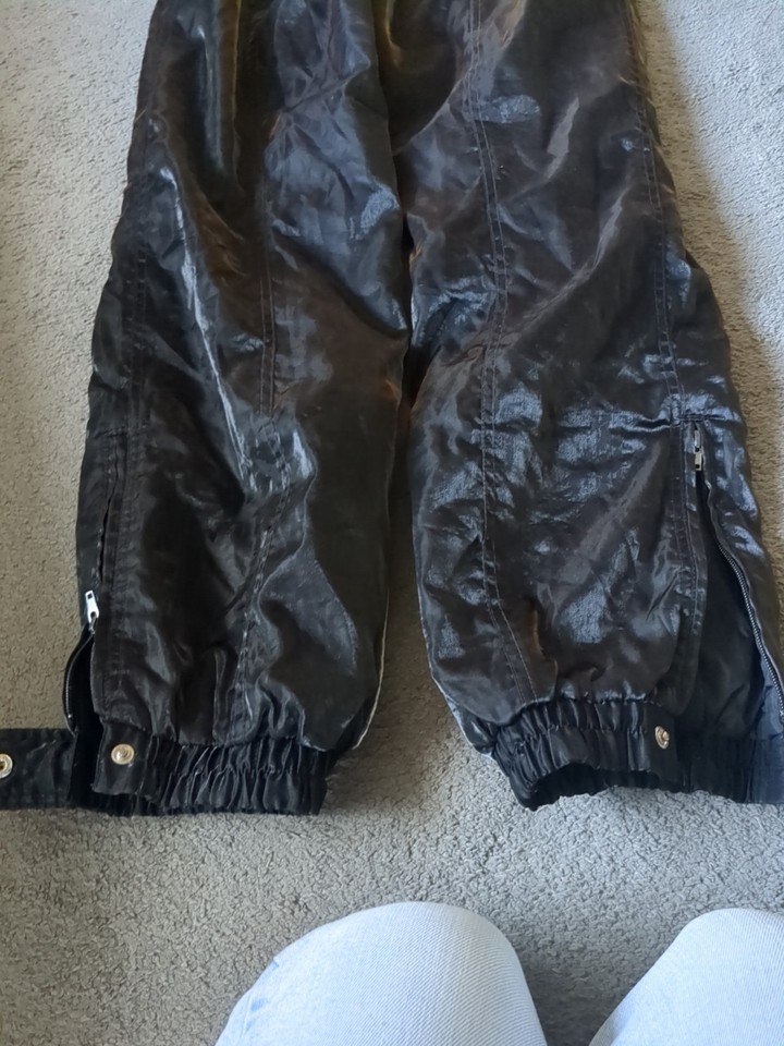 Glamorous Vintage Descente Shiney Black All In One Ski suit 10/12 | eBay