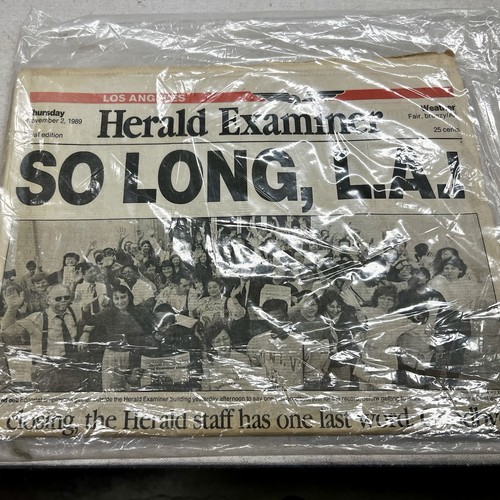 Herald Examiner Los Angeles Newspaper November 2, 1989 Final Edition So ...