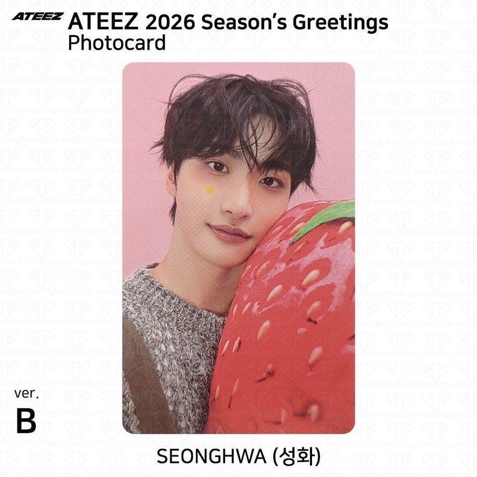 [ON HAND] ATEEZ 2026 Season's Greetings Photocard ID Photo Postcard PVC ...