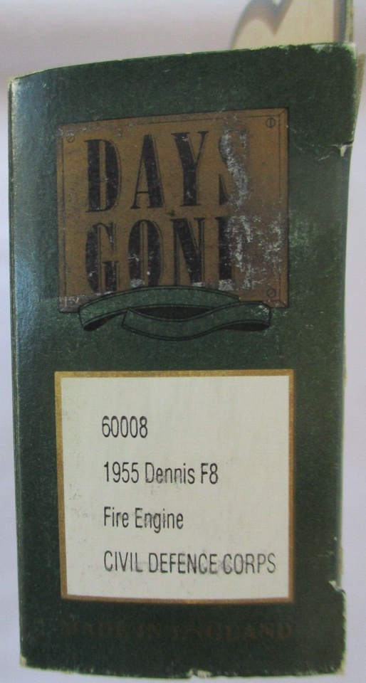 LLEDO DAYS GONE 60008 1955 DENNIS F8 CIVIL DEFENCE CORPS FIRE ENGINE ...