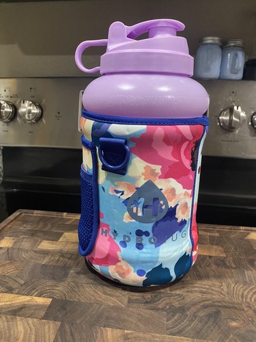 HydroJug with Bold Floral Sleeve Lilac Jug Hydration Water Bottle | eBay