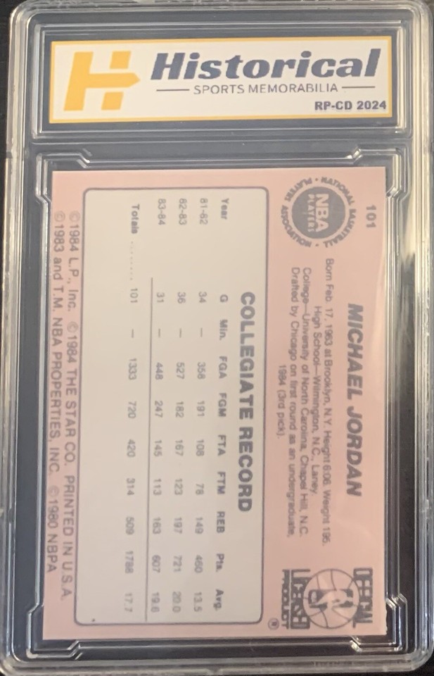 1984 Star Michael Jordan #101 HSM 4 VG-EX Reprinted Card | eBay