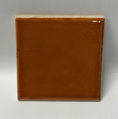 Burnt Orange Ceramic Tile 4 1/4 Vintage FT Mid Century Modern 4x4 ...