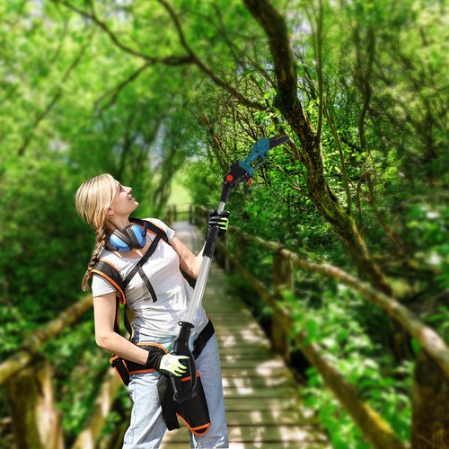 Chainsaw Electric Chain Saw Wood Tree Branch Pole Pruner Cutter 800w w ...