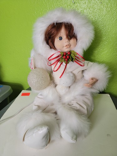 Vintage Christmas Telco Motion-ettes Animated Lighted Eskimo Girl ...