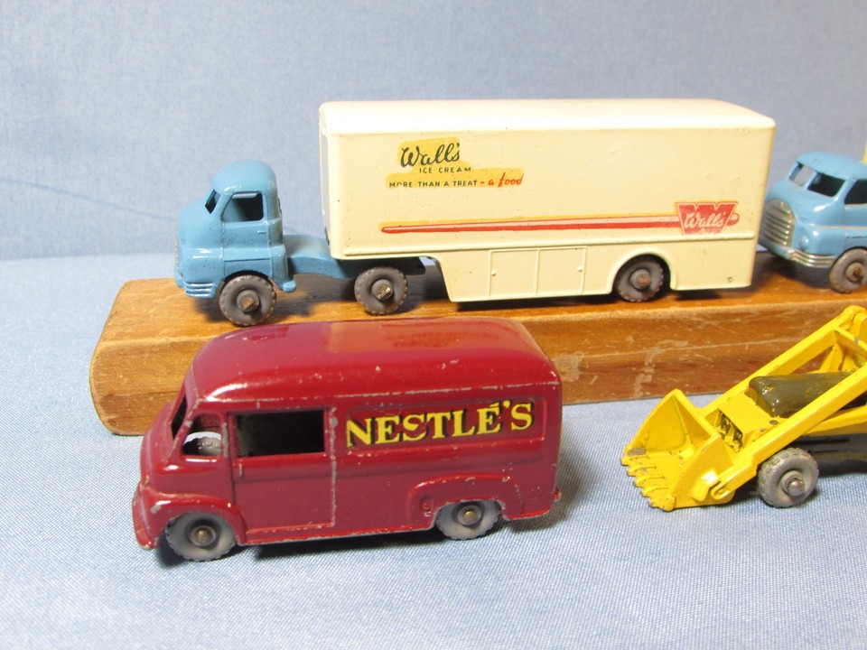 5-1950s Matchbox Grey Wheels #2 Walls Ice Cream Semi #69 Nestle's Van ...