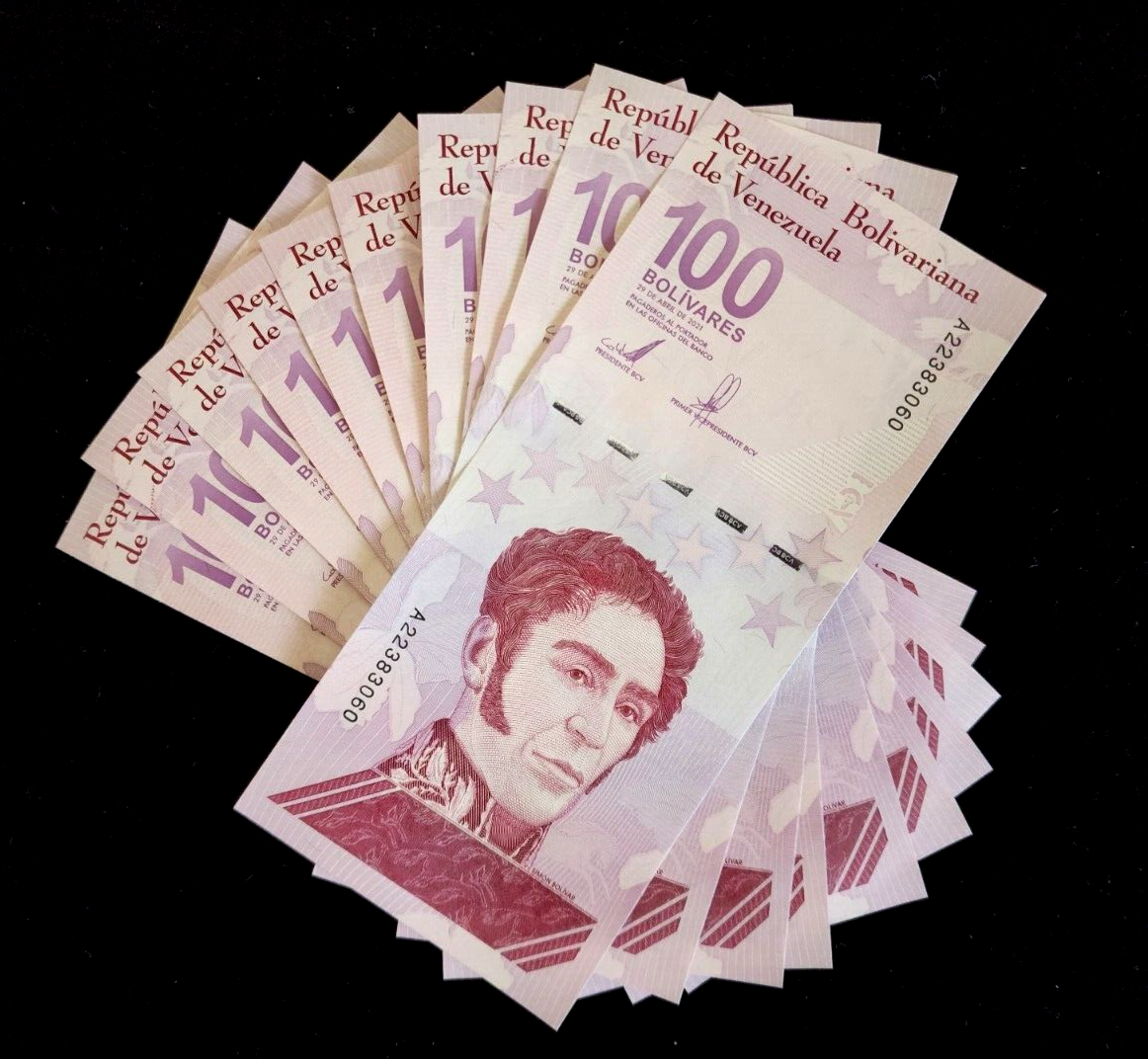 10 PCS x VENEZUELA 100 BOLIVARES DIGITALES banknotes -2021 ...