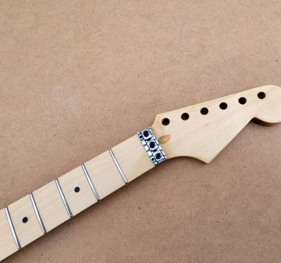 CANADIAN MAPLE 22 STAINLESS STEEL FRETS GUITAR NECK REPLACEMENT FLOYD ...