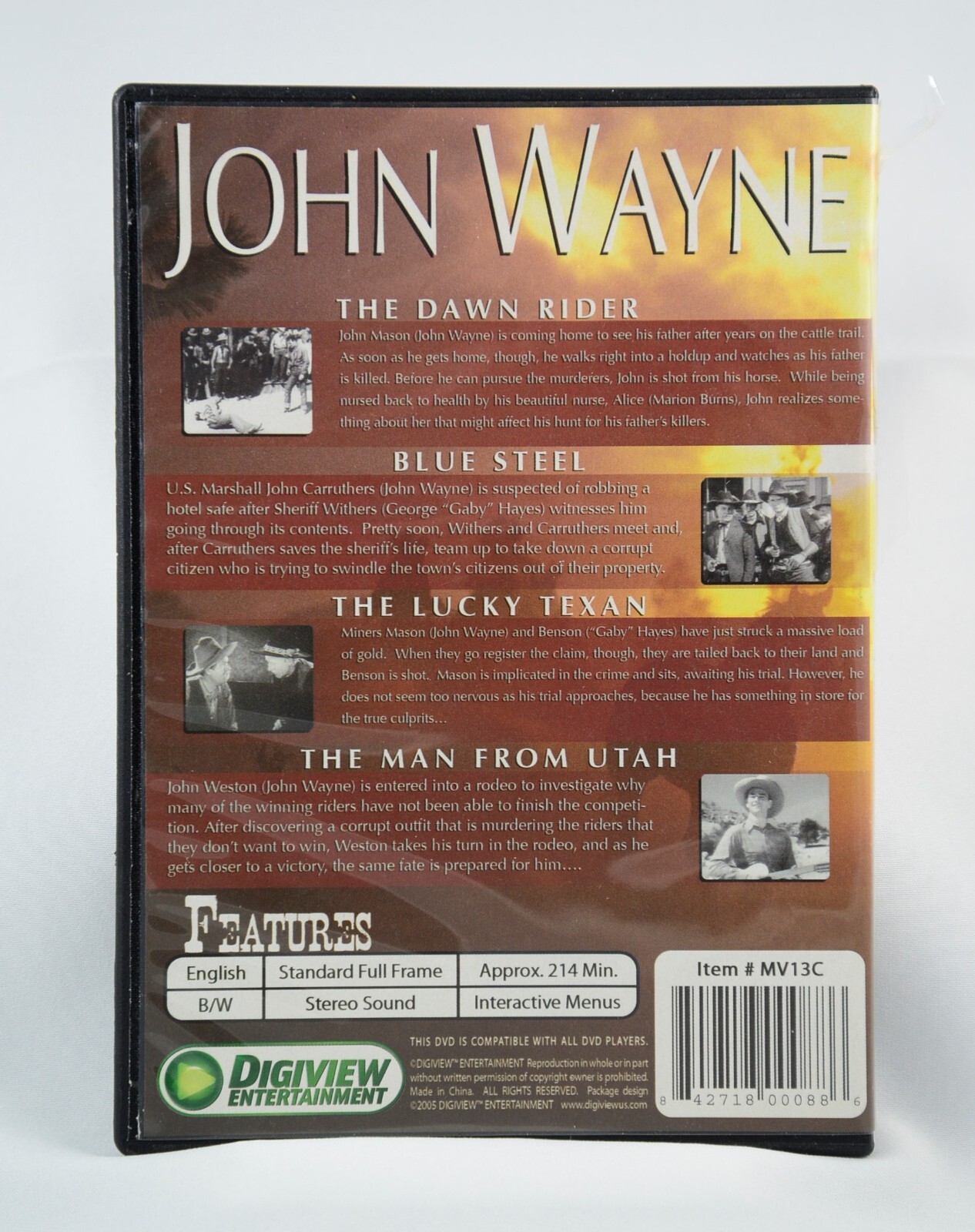 John Wayne: 4 Movie Classics DVD Digiview Entertainment # MV13C- Tested ...