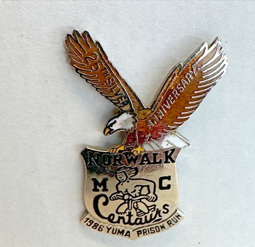 1986 Yuma Prison Run MC Centaurs Motorcycles 25th Anniversary Pin | eBay