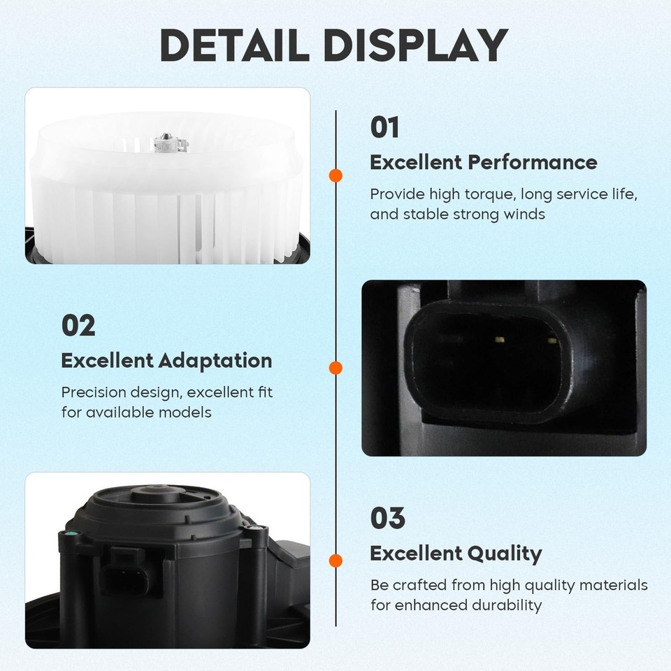 HVAC Blower Motor Assembly 700270 75874 PM9381 15-81732 Heater Blower ...