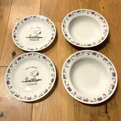Snoopy Peanuts Tableware Set Of 4 Soup Plates | eBay