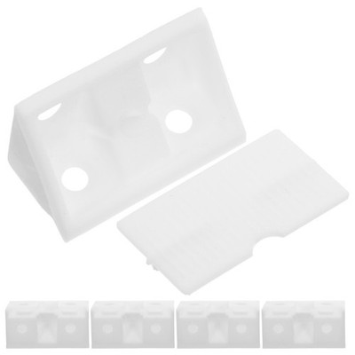 50pcs L Shaped Plastic Corner Brackets Shelf Support Furniture Corner ...