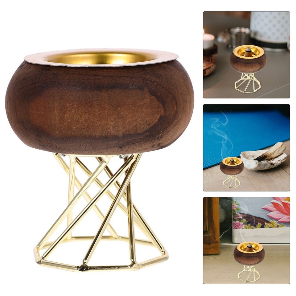 Sacred Wood Burning Container Burner Metal Hollow Out Vintage Censer ...
