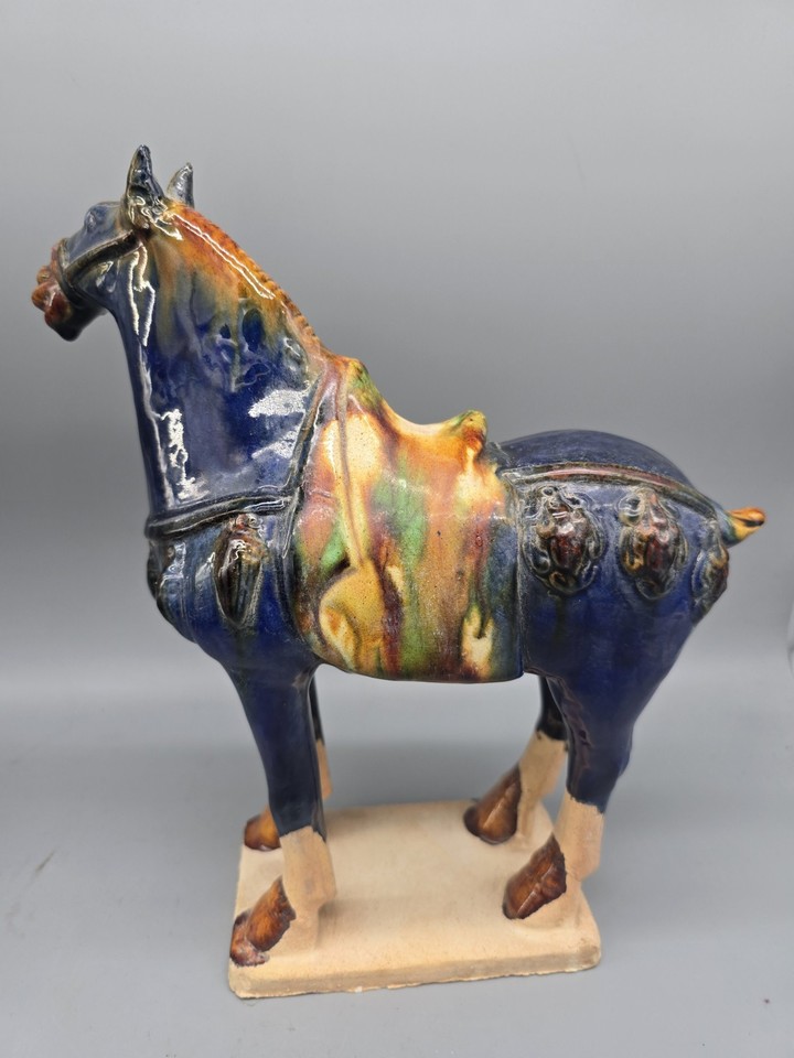 Old Chinese Tang San Cai Pottery Porcelain Dynasty Horse Statue 10" | eBay