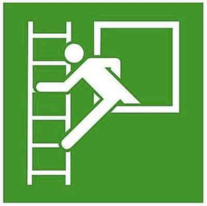 Escape Window Rescue Ladder Rescue Window Ladder Emergency Exit Sign ...