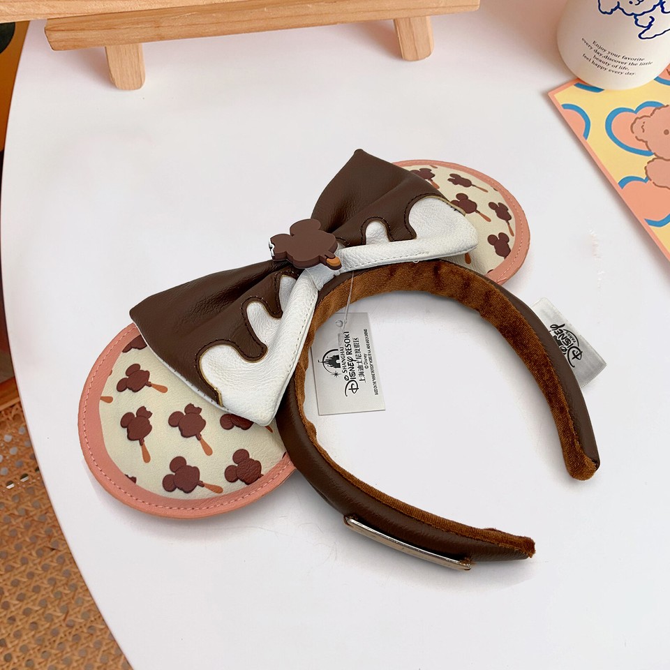 Disney~Parks Mickey Ice Cream Bar Ears Loungefly Minnie Mouse Bow Ears ...