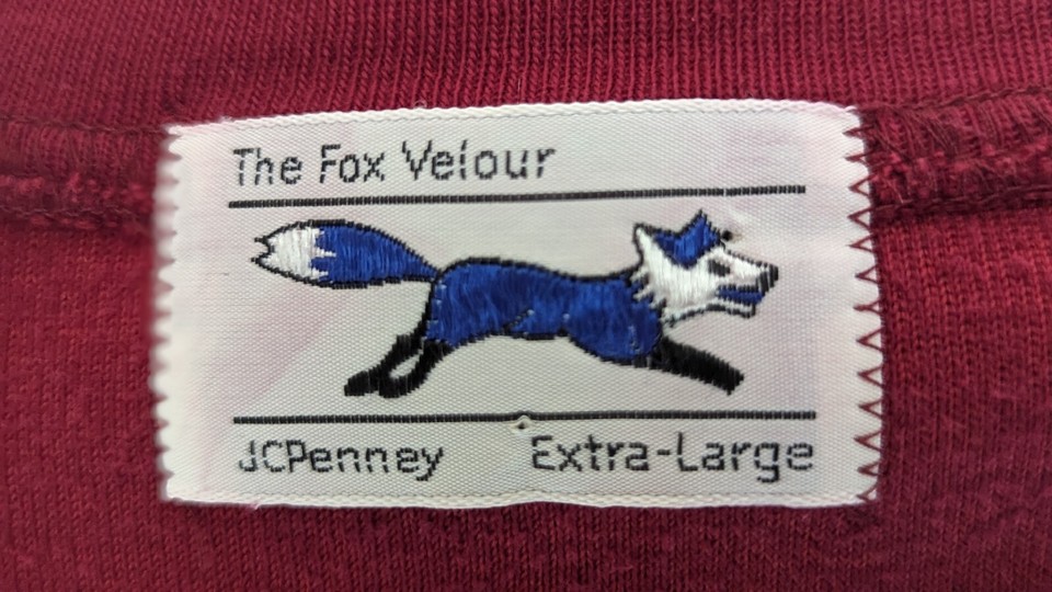 Vtg JC PENNEY Men's THE FOX VELOUR Pullover Sweater Burgundy V-Neck ...