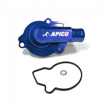 HUSQVARNA TX 125 2017-2018 APICO WATER PUMP COVER ANODISED BLUE TX125 ...