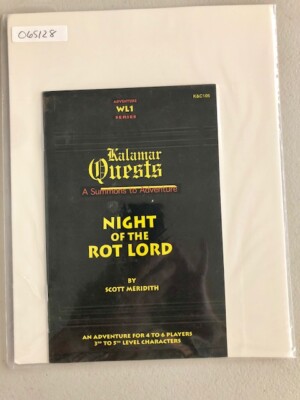 KA1 Kalamar Quests Night of the Rot Lord Adventure Module Dungeons ...