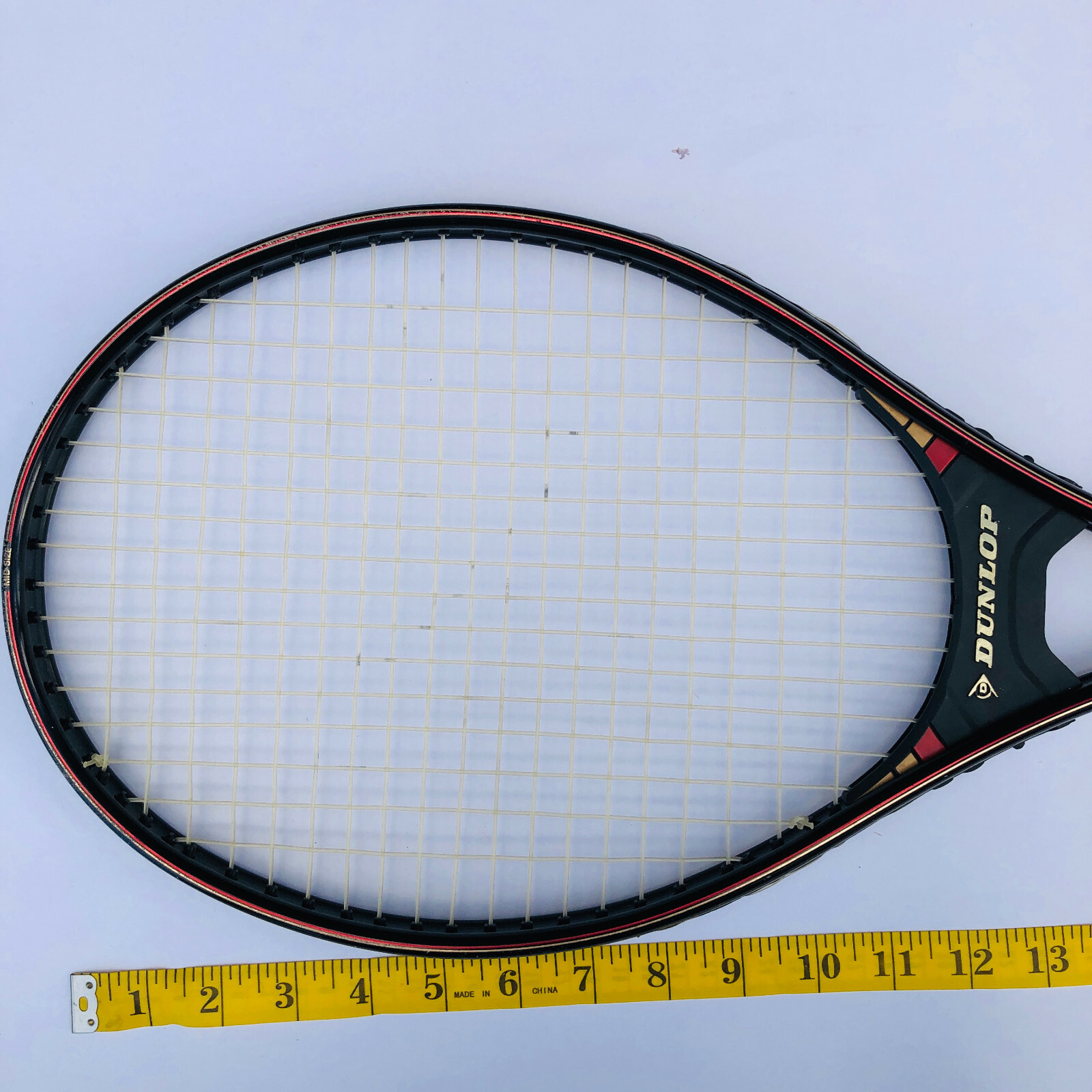 Vintage Dunlop Black Max Tennis Racquet Racket Mid size L-3 L-4 3/8 red ...