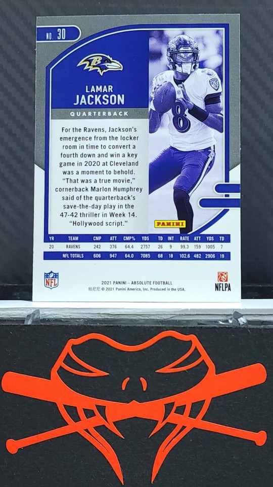 Lamar Jackson 2021 Absolute #30 - Ravens | eBay