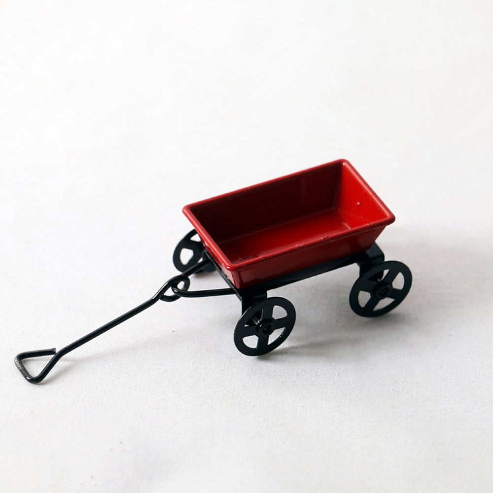 Decor Small Pulling Cart Dollhouse Mini Garden Cart Toy Miniature Cart ...