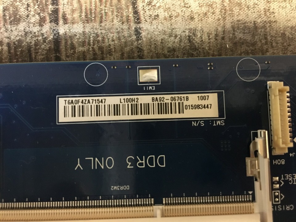 Samsung R580 Motherboard BA92-06761B Intel i-Series No CPU Included ...