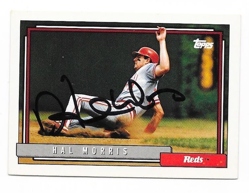 HAL MORRIS 1992 TOPPS AUTOGRAPHED SIGNED # 773 REDS | eBay