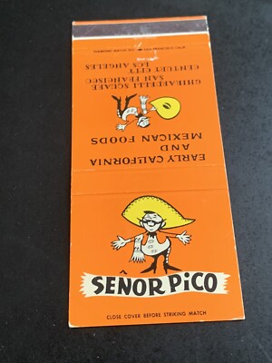 Vintage California Matchbook “Senor Pico” Los Angeles | eBay