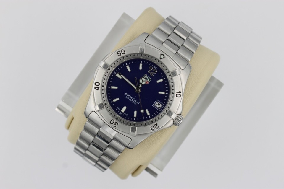 Tag Heuer WK1113.BA0311 Mens 2000 Watch Blue Silver Stainless Steel ...