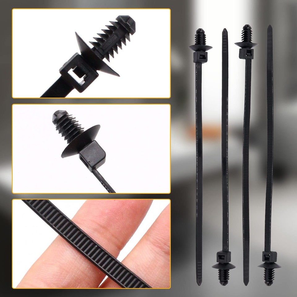 Christmas Tree Cable Ties, Universal Push Mount Cable Zip Tie Black Fir ...