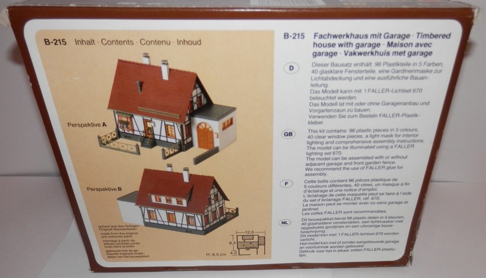 Faller HO Scale Timbered House with Garage Kit #B-215 NEW | eBay