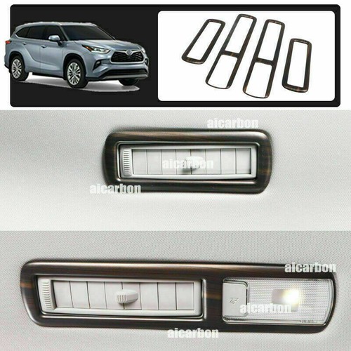 Wood Grain Roof Rear Air Outlet Vent Cover Trim For Toyota Highlander ...