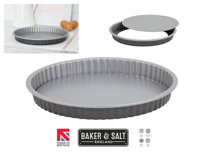 Baker & Salt Non-Stick Quiche Flan Pie Dish Oven High Resistance 23cm 1 ...