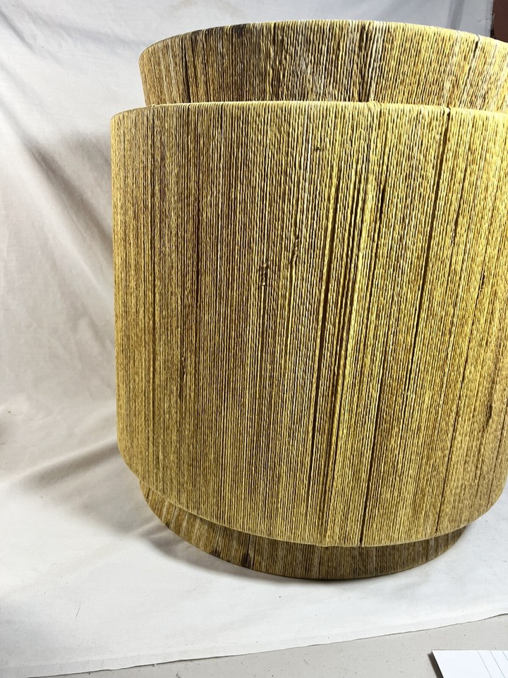 VTG MCM String Art Lamp Shade Pendant Swag Atomic Boho 16” | eBay