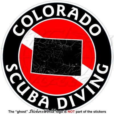 COLORADO SCUBA DIVING Drapeau-Carte Forme États-Unis, 100mm Vinyle ...